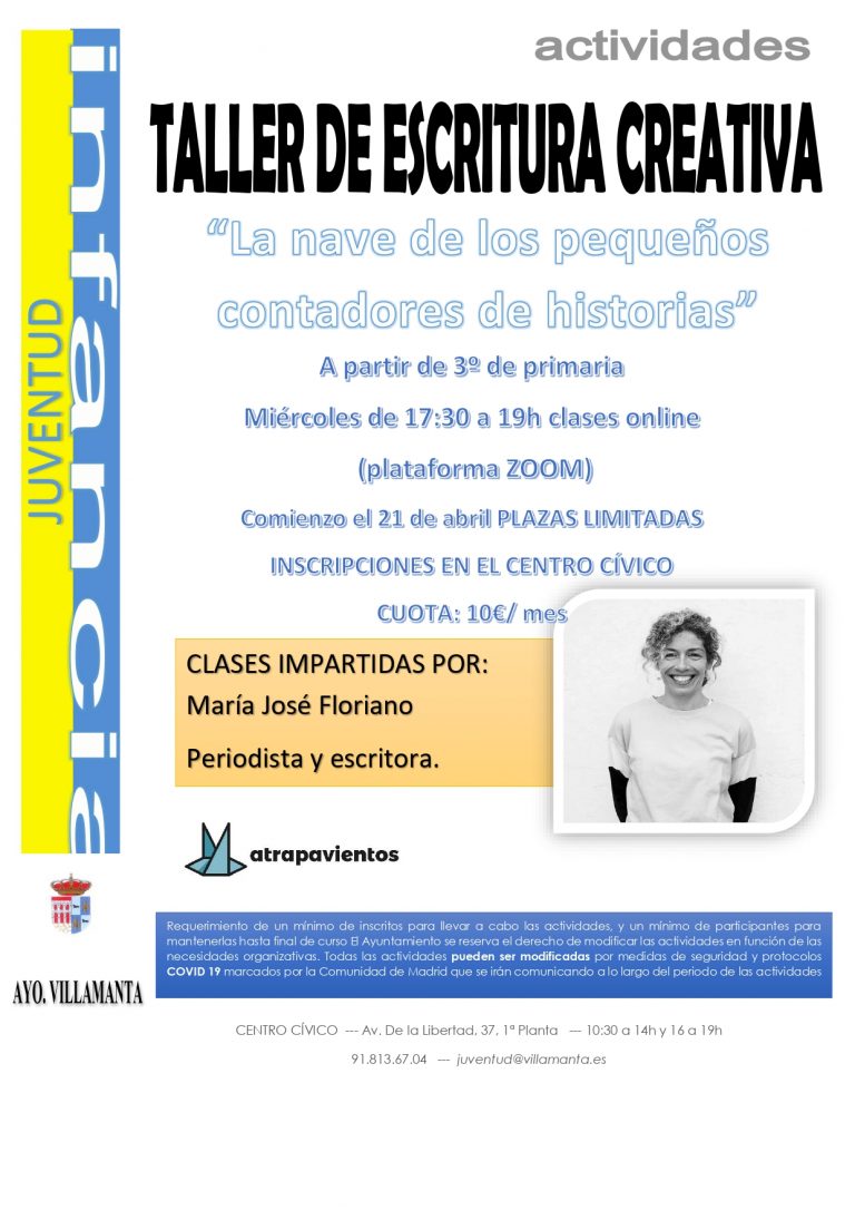 Taller de ESCRITURA CREATIVA – Ayuntamiento de Villamanta